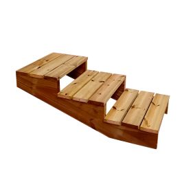 XL outdoor staircase wood MADRID with extra large steps