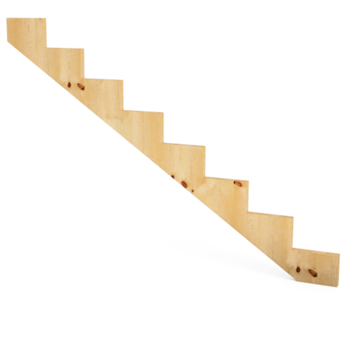 Deck stair stringer 8 steps pressure treated wood